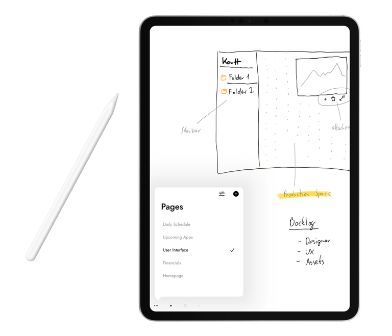 Minimalist Notepad for iPad and Apple Pencil